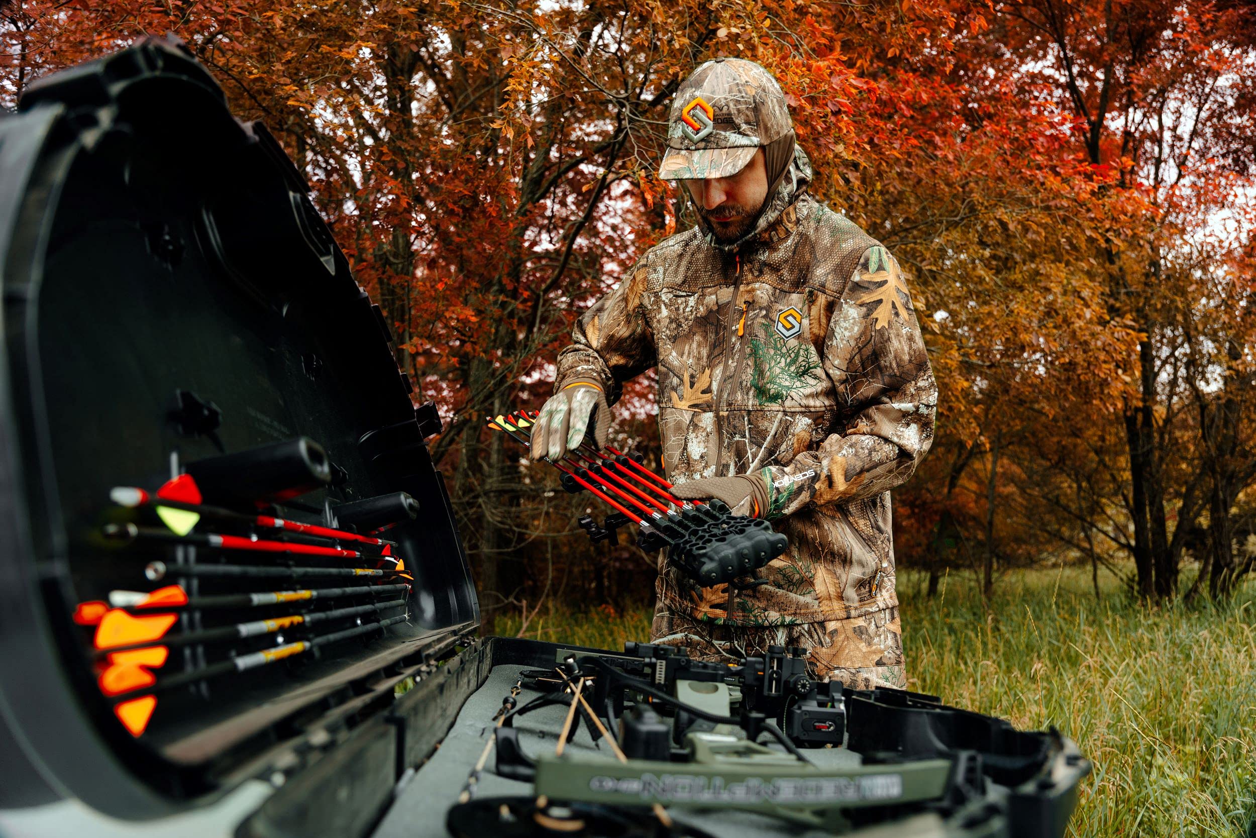 ScentLok Savanna Lightweight Camo Shooter Gloves for Hunting and Outdoor Use (Realtree Edge, Large)