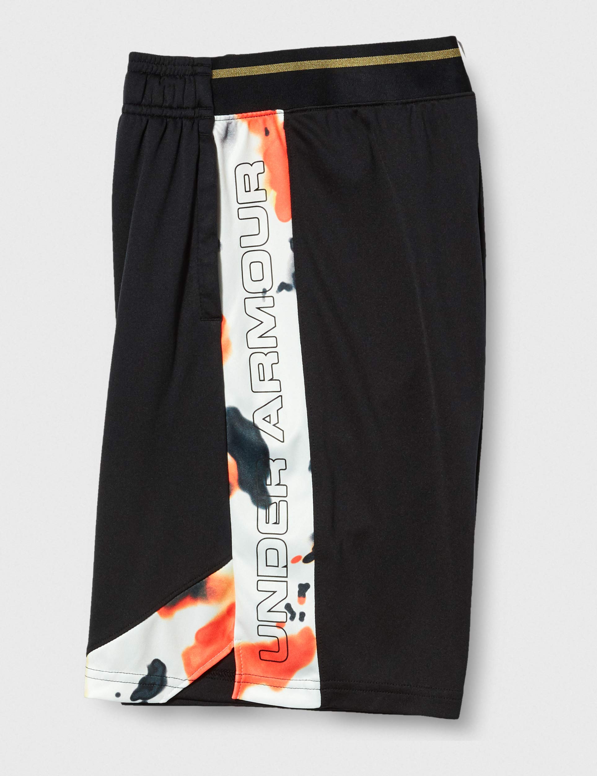 Under Armour Top Step Stunt Gym Workout Short, Black (001)/Gold, Youth X-Small