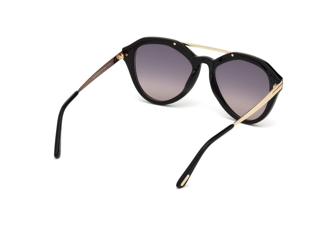 Tom Ford Butterfly Sunglasses TF576 Lisa-02 01B Black/Gold 54mm FT0576