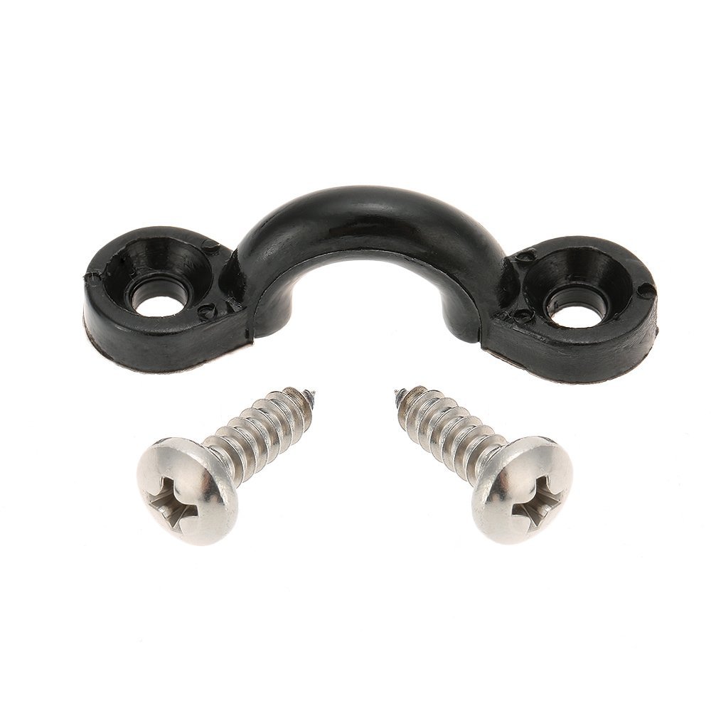 YiMusic 12 Pieces Nylon Kayak Deck Loops Pad Eyes with Screws Suit for Fixed Kayak Deck Lines Run Shock Cord Rigging