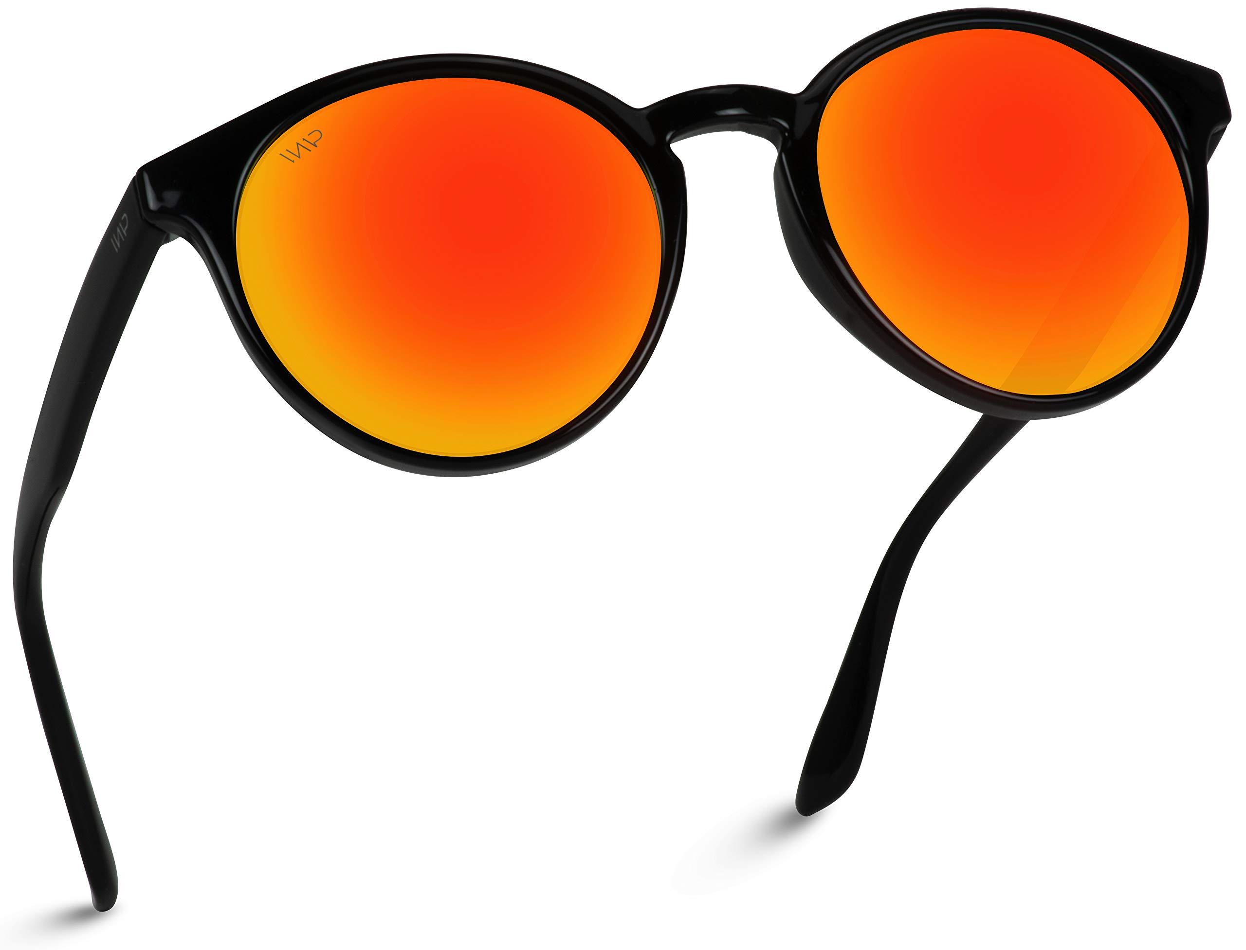 WearMe Pro - Retro Round Sturdy Sunglasses 100% UVA/UVB Lenses for Women Men (Beige Tortoise Frame/Brown Lens, 51)