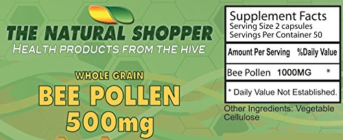 Whole Grain Bee Pollen Capsules 500mg / 100caps