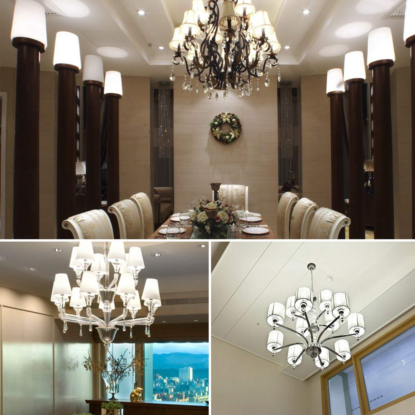 Yiizon LED Corn Bulbs E26 20W 150 Watt Equivalent Light Bulbs, 6000K Daylight White 2000LM E26 Edison Screw Light Bulbs Non-dimmable Candelabra LED Light Bulbs 4 Pack