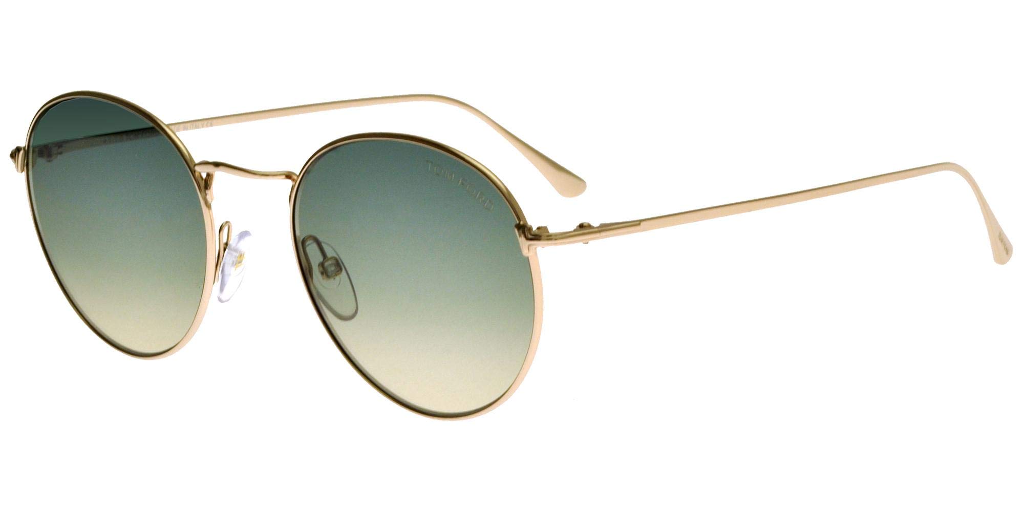 Tom Ford Oval Sunglasses TF649 Ryan-02 28P Gold 52mm FT0649