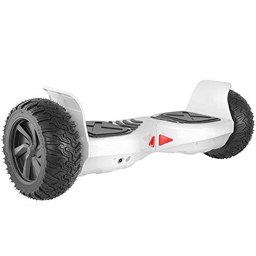 XPRIT 8.5'' All Terrain Off-Road Hoverboard w/Bluetooth Speaker, LED Lights, UL2272 Certified (WHITE)