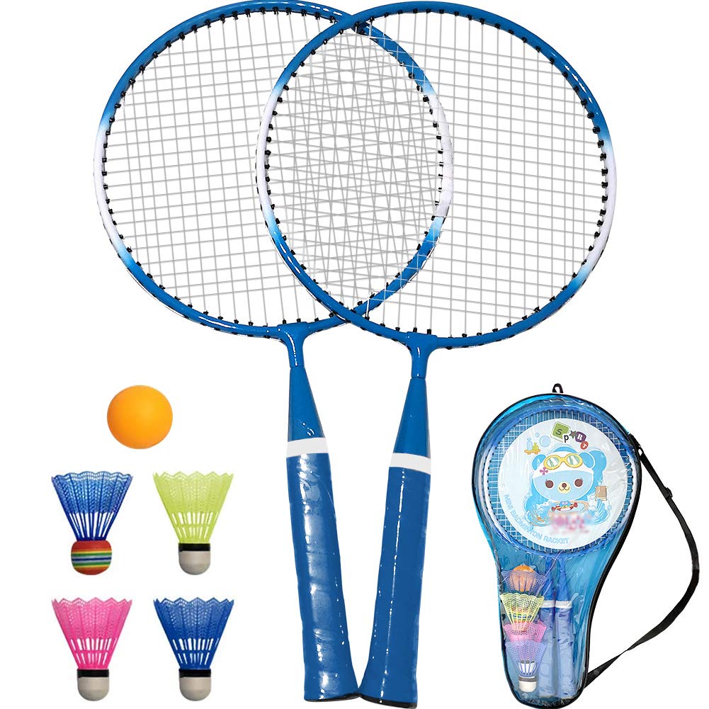 TINTON LIFE 1 Pair Badminton Racket for Children Indoor/Outdoor Sport Game(Blue)