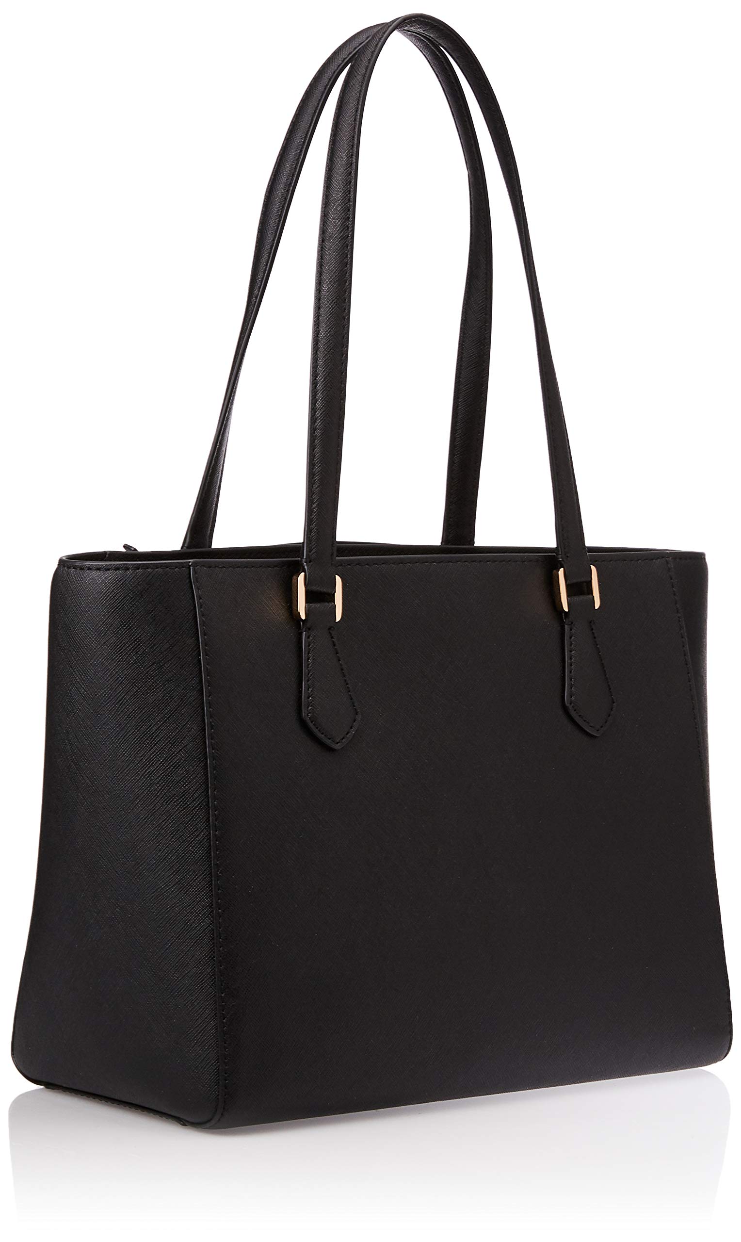 Tory Burch Womens Robinson Leather Satchel Tote Handbag Black Medium