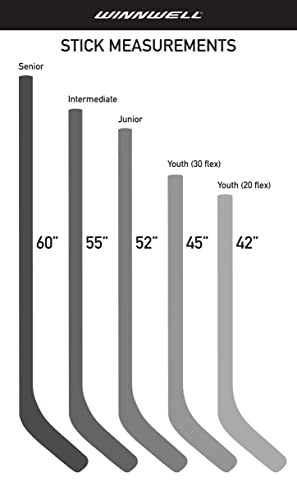 Winnwell Wood Hockey Stick - RXW-Classic - Multi-Laminated Wooden Ice Hockey Sticks for Men & Women Players (Left)