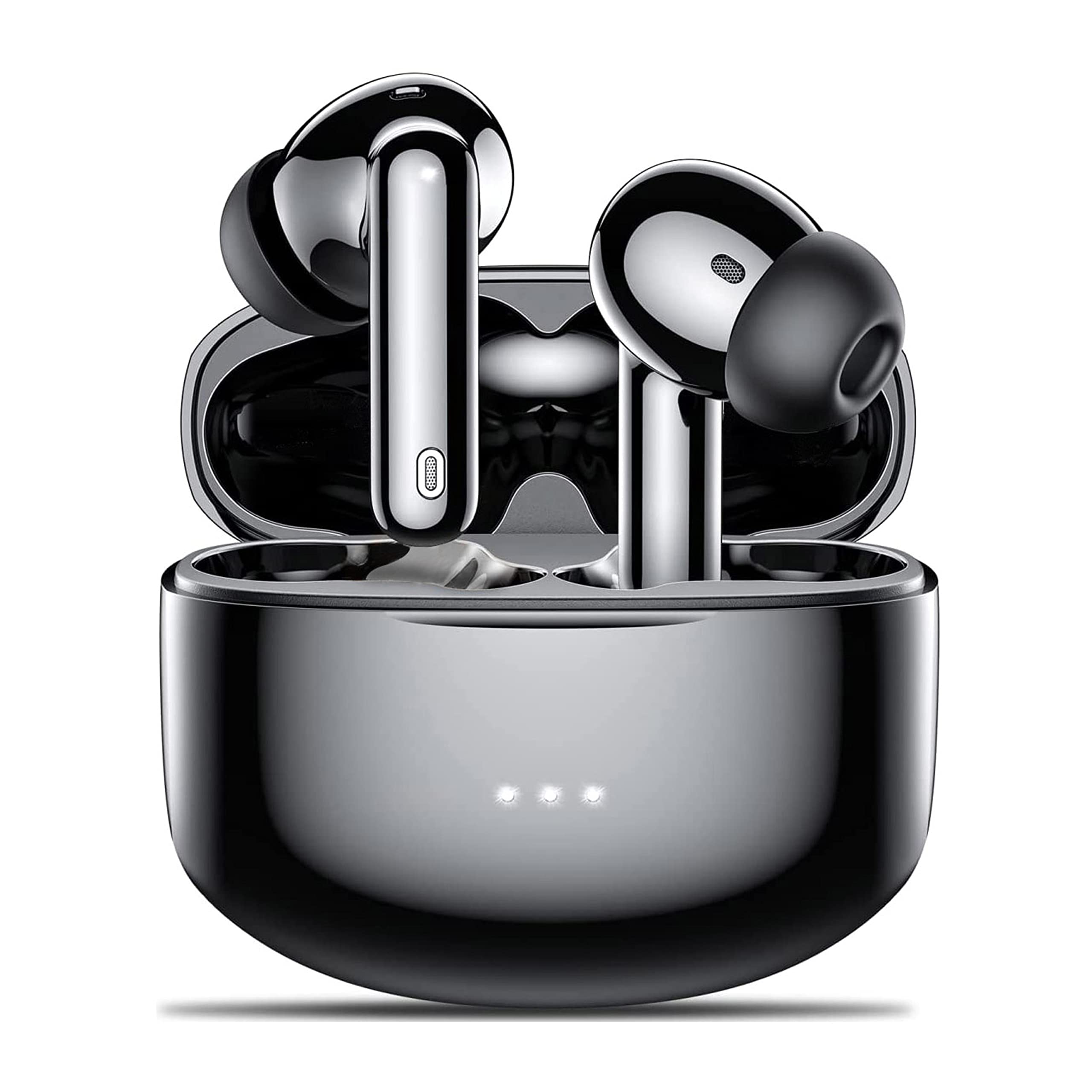 Wireless Earbuds Bluetooth Active Noise Cancelling Headphone Wireless Ear Buds in-Ear Headphones with Charging Case IPX7 Waterproof Earphones for iPhone Android,Music Game Call (White)