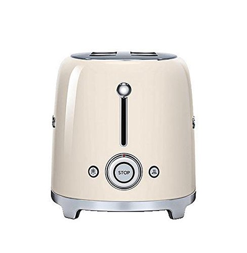 Smeg TSF02CRUS 50's Retro Style Aesthetic 4 Slice Toaster, Cream