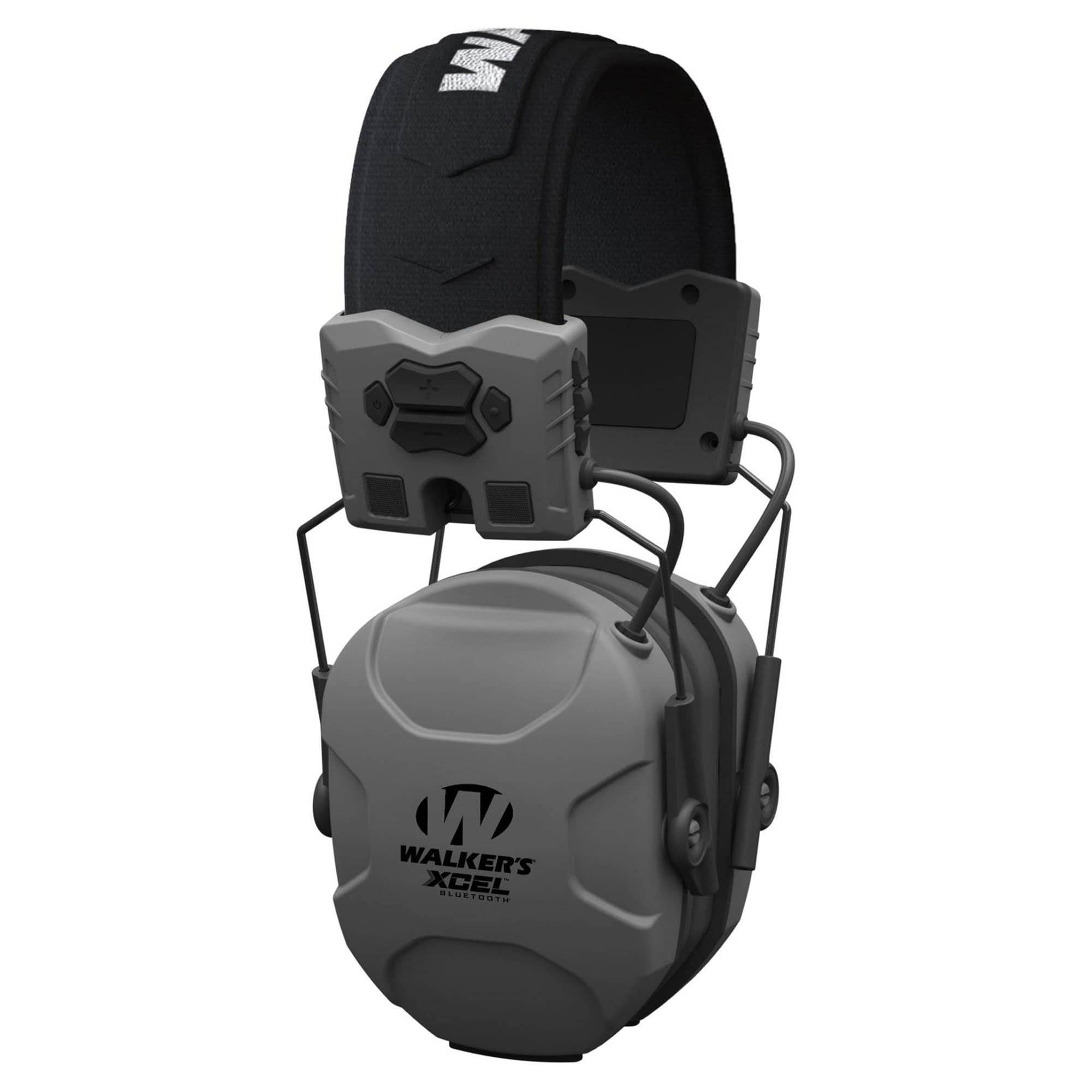 Walker's XCEL 500BT Electronic Active Shooting Hearing Protection & Enhancement Earmuffs w/ 4 Listening Modes & Bluetooth Connectivity, Gray (2 Pack)