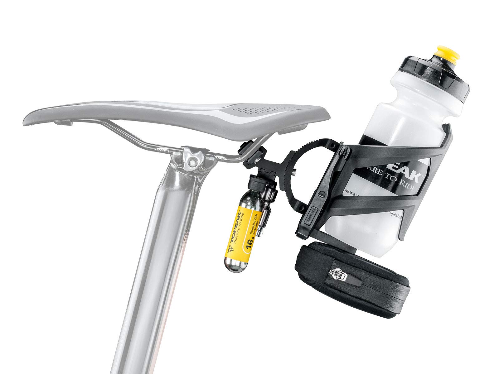 Topeak Bike Tri-Cage with Integrated tire levers Black, 14.7 x 9 x 8.2 cm / 5.8β x 3.5β x 3.2β