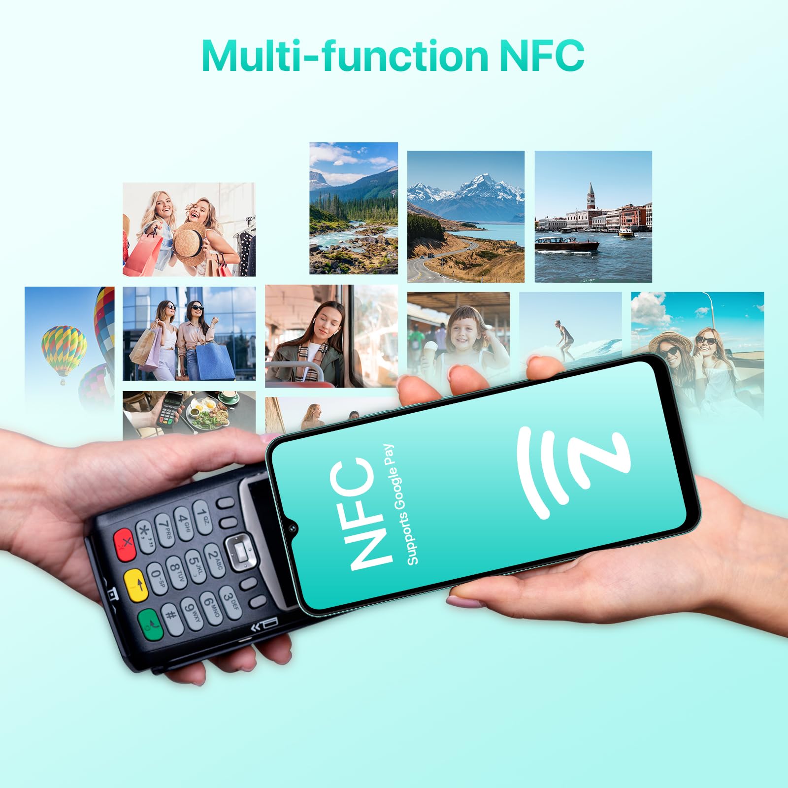UMIDIGI A15C (8+8GB RAM+128GB ROM) Android 13 NFC Unlocked Cell Phone,48MP Ultra-Clear AI Camera Mobile Phone,5000mAh Battery Smartphone,6.7" HD Full View Display Dual Unlock Phone-Space Gray