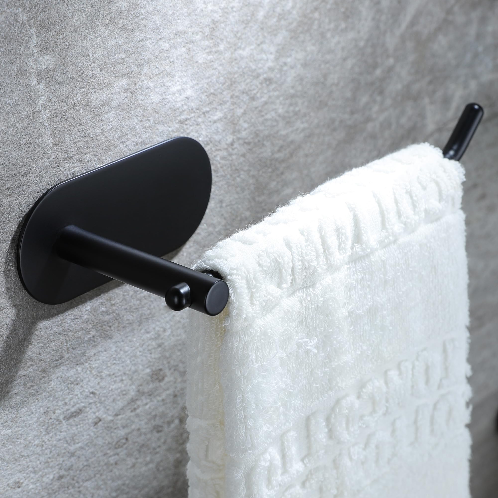 SUNTECH Self-Adhesive Towel Ring, Gold Towel Holder on Bathroom Wall, Stainless Steel Towel Bar Towel Rack, Brushed Finish No Drilling Required