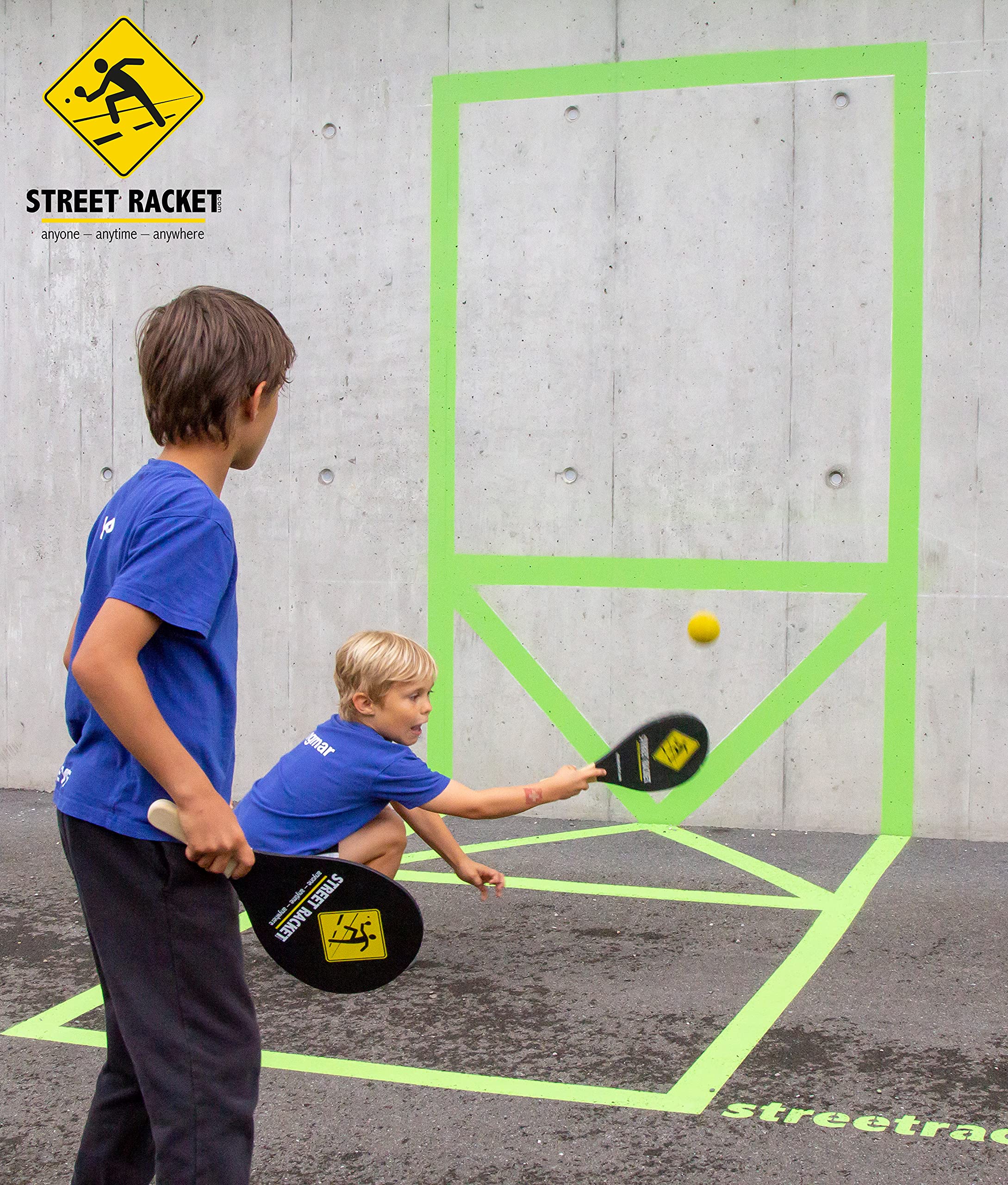 Schildkroet-Funsports Unisex's Street Racket Set, Multi-Colour, Small