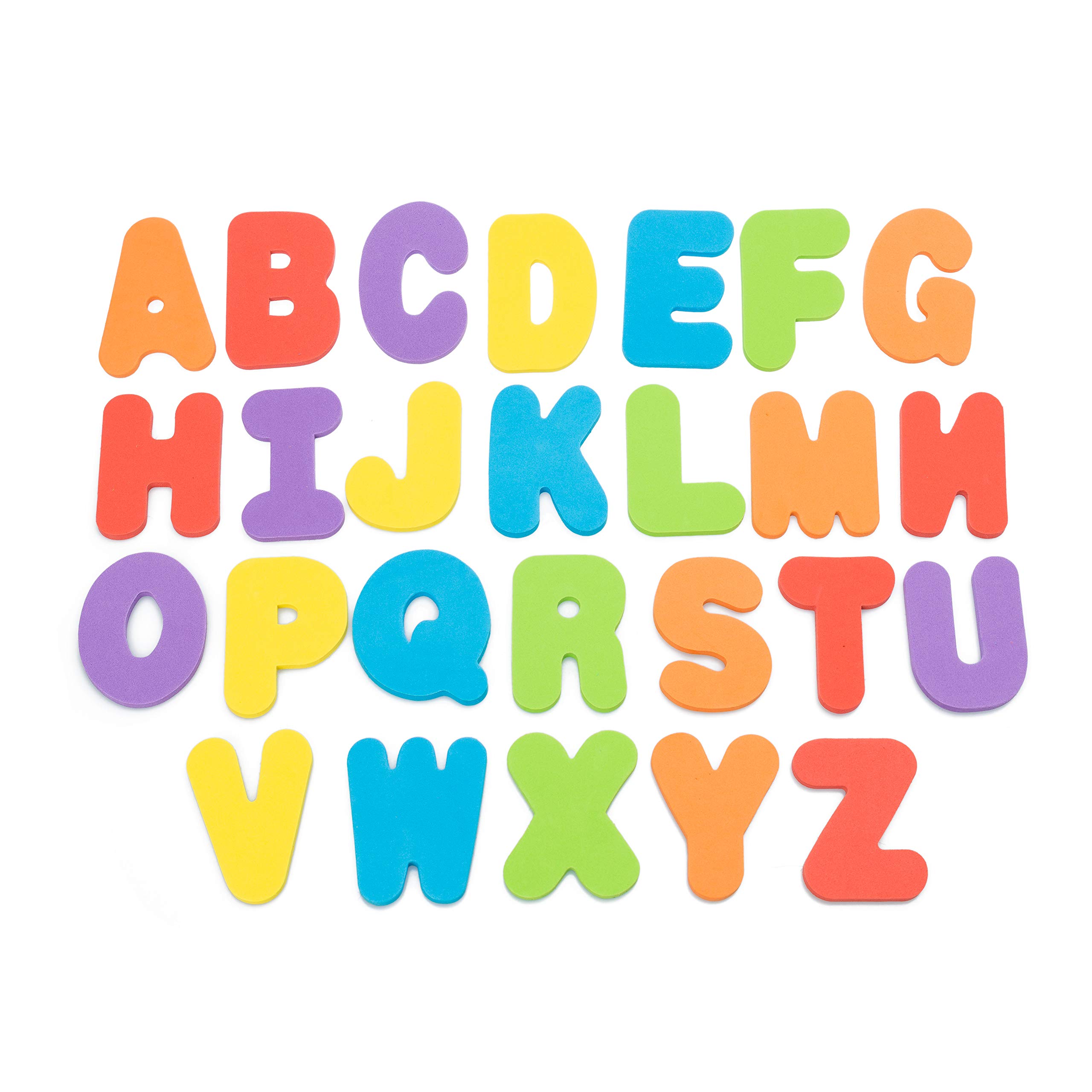 Wemk Bath Numbers and Letter, 36 Pieces Alphabet & Numbers (A-Z, 0-9), with Bath Organizer and 2 Self-Adhesive Hooks, Best Educational Bathing Companion, Suitable for Ages 3+ Years