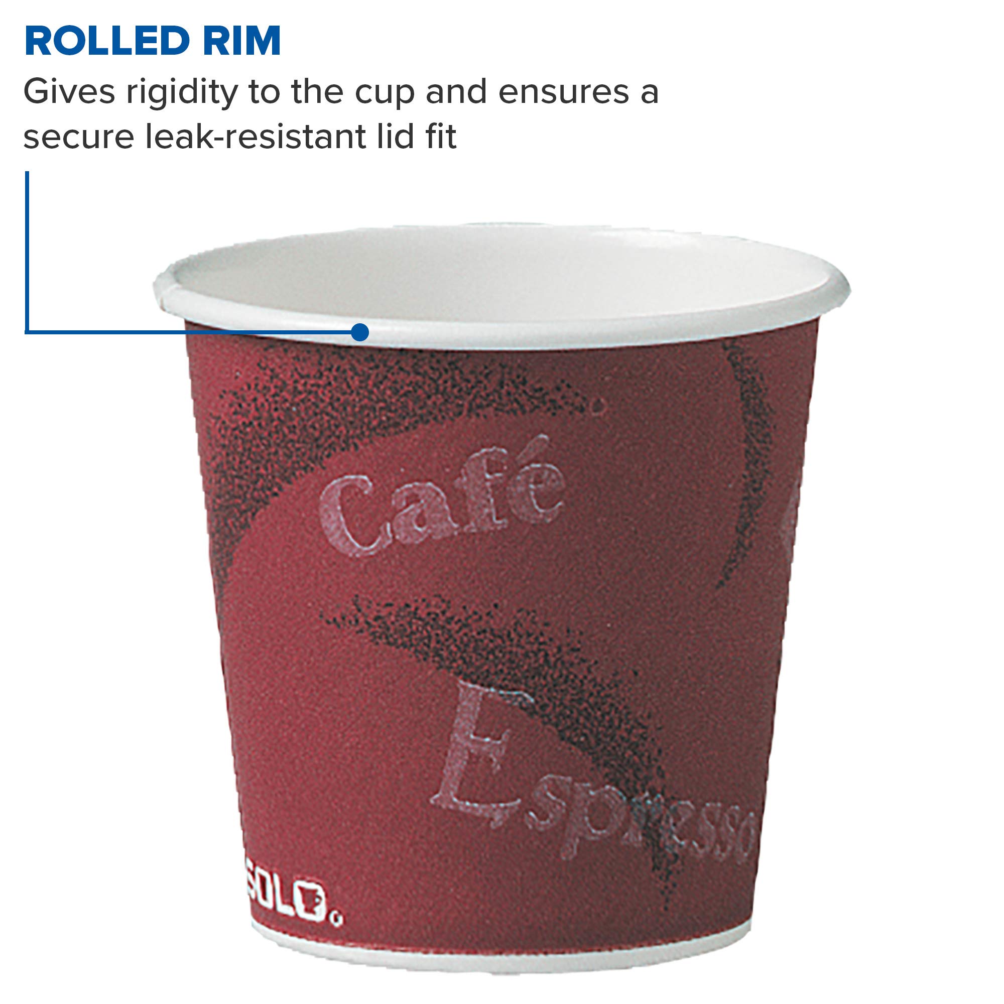 Solo 374SI-0041 4 oz Bistro SSP Paper Hot Cup (Case of 1000)