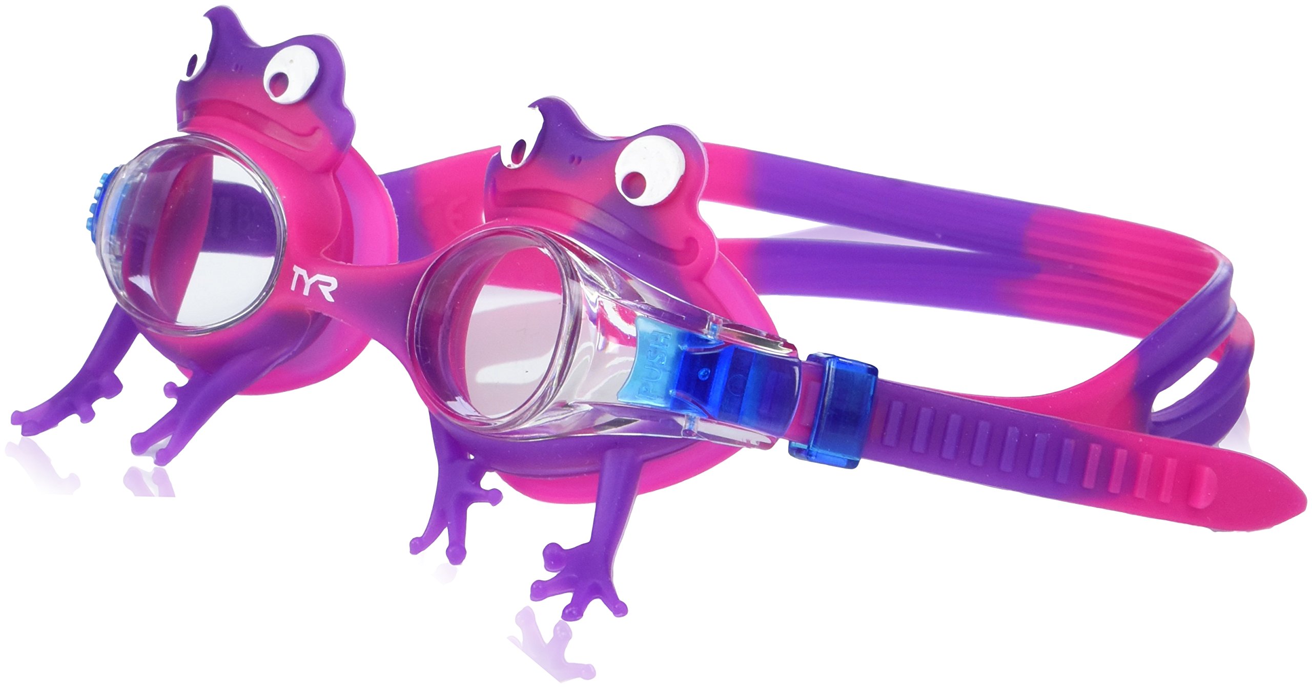 TYR Kids Swimple Frog Accessories, Clear Pink/Purple, All Size
