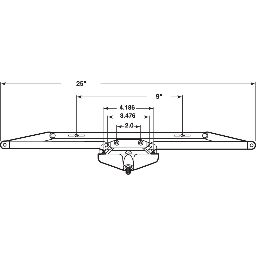 Truth TH 24058 Roto Gear Awning Operator, 25-1/2 In. with Crank, Bronze Finish (Single Pack)