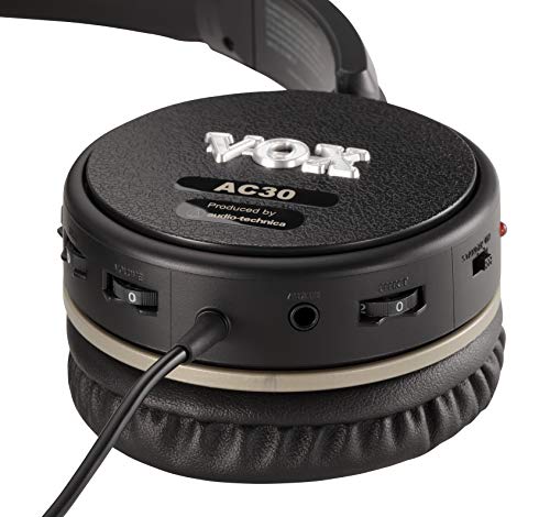 VOX VGH-AC30 Headphone with Built-in Guitar Amplifier, Direct Plug in Guitar, Perfect for Personal Practice, Battery Operated, Classic Vintage Sound