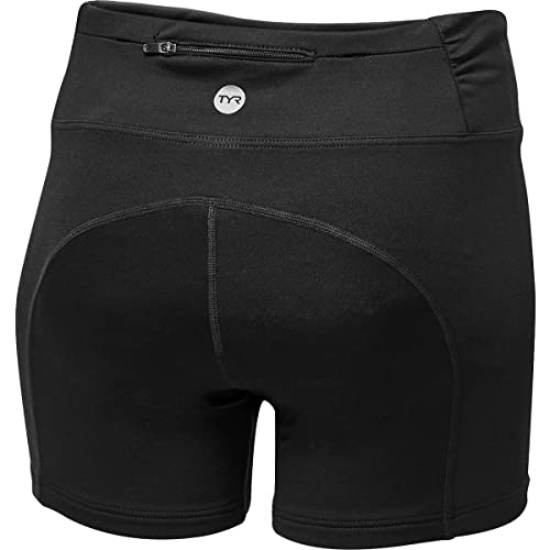 TYR Women's Standard Kalani Short for Swimming, Yoga, Fitness, and Workout, Black, Large