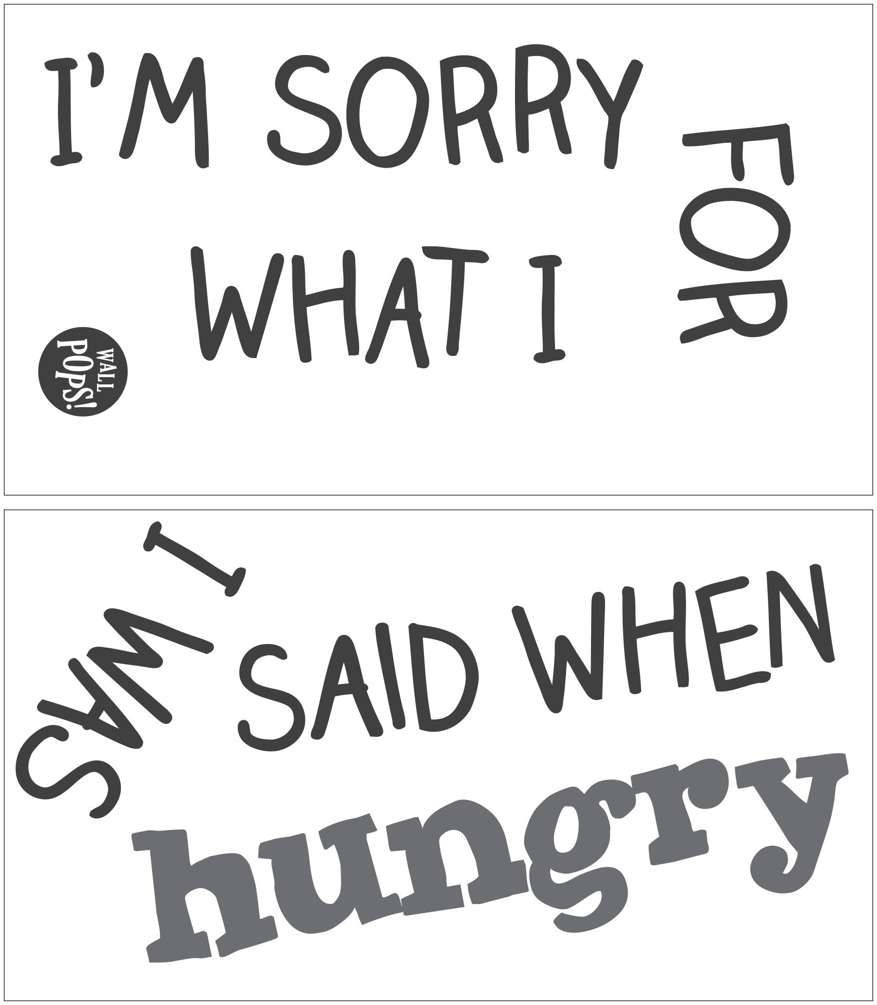 WallPops DWPQ2379 Hungry Wall Quote, Black