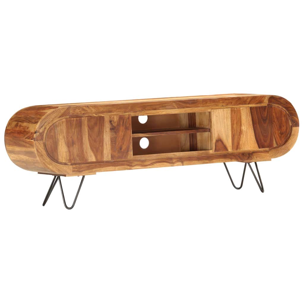 THYUOVAI TV Cabinet,Sideboard Lowboard Media Console Cabinet HiFi Cabinet Tv Table Suitable for Living Room,Bedroom,Closet,Hallway,Foyer,Office 55.1"x11.8"x17.7" Solid Sheesham Wood