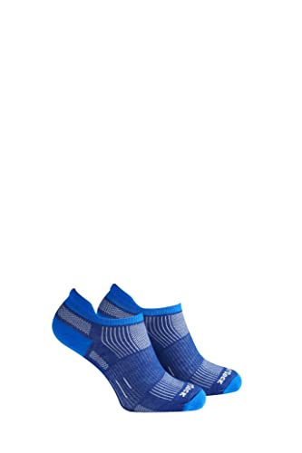 Wrightsock Eco Run Tab Socks | Guaranteed Blister Free | Breathable| Men | Women, Royal/Electric, Medium