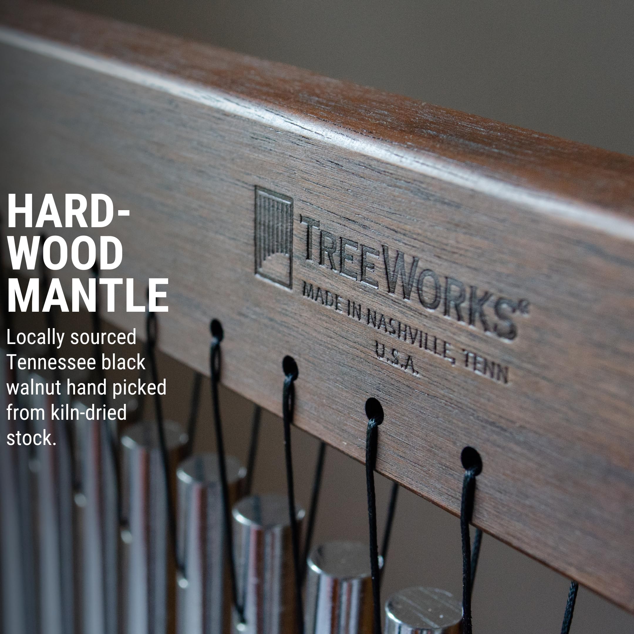 TreeWorks Chimes Classic Medium Single Row Bar Chimes Percussion Instrument β MADE in U.S.A. (TRE23)