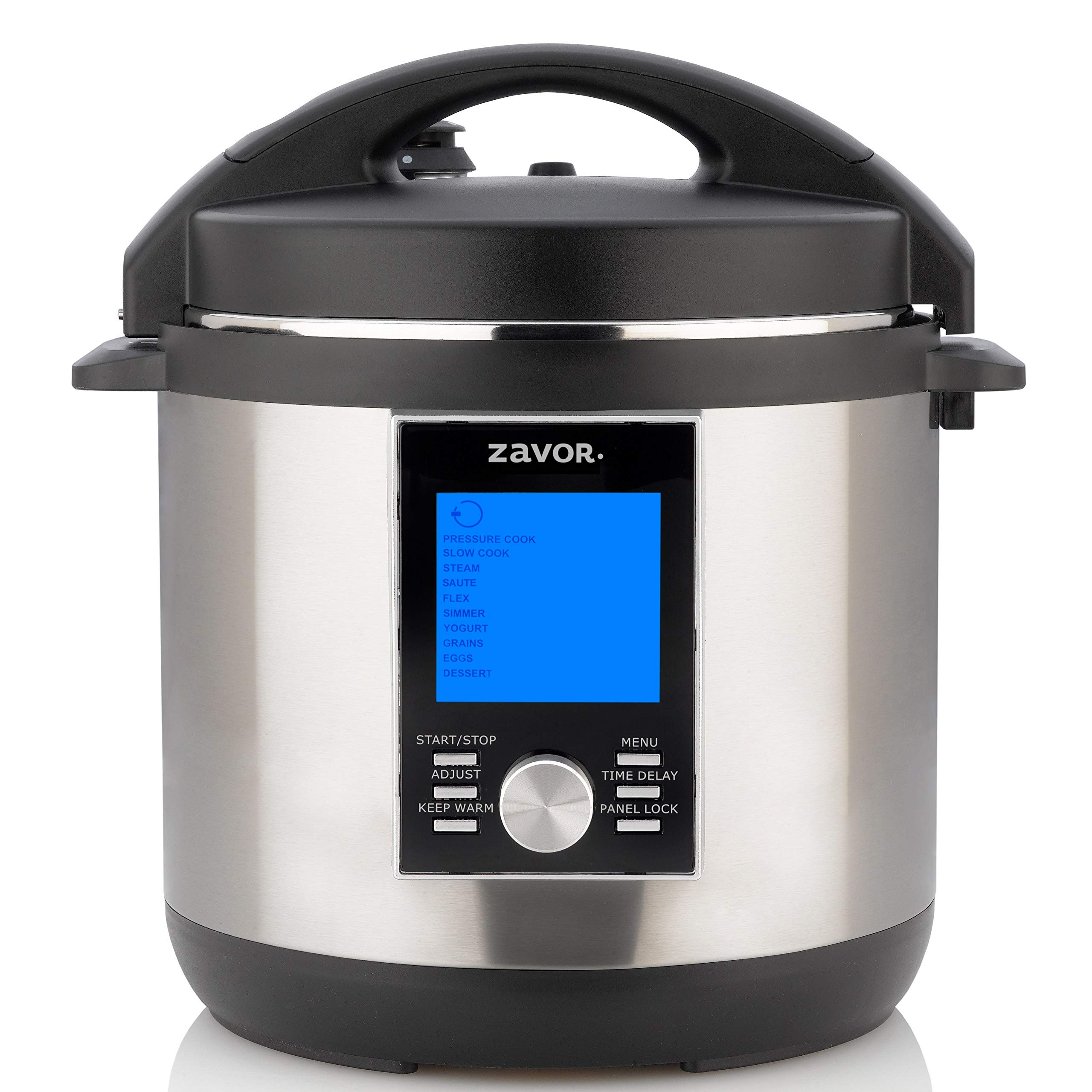 Zavor LUX LCD 6 Quart Programmable Electric Multi-Cooker: Pressure Cooker, Slow Cooker, Rice Cooker, Yogurt Maker, Steamer and more - Black (ZSELL22)