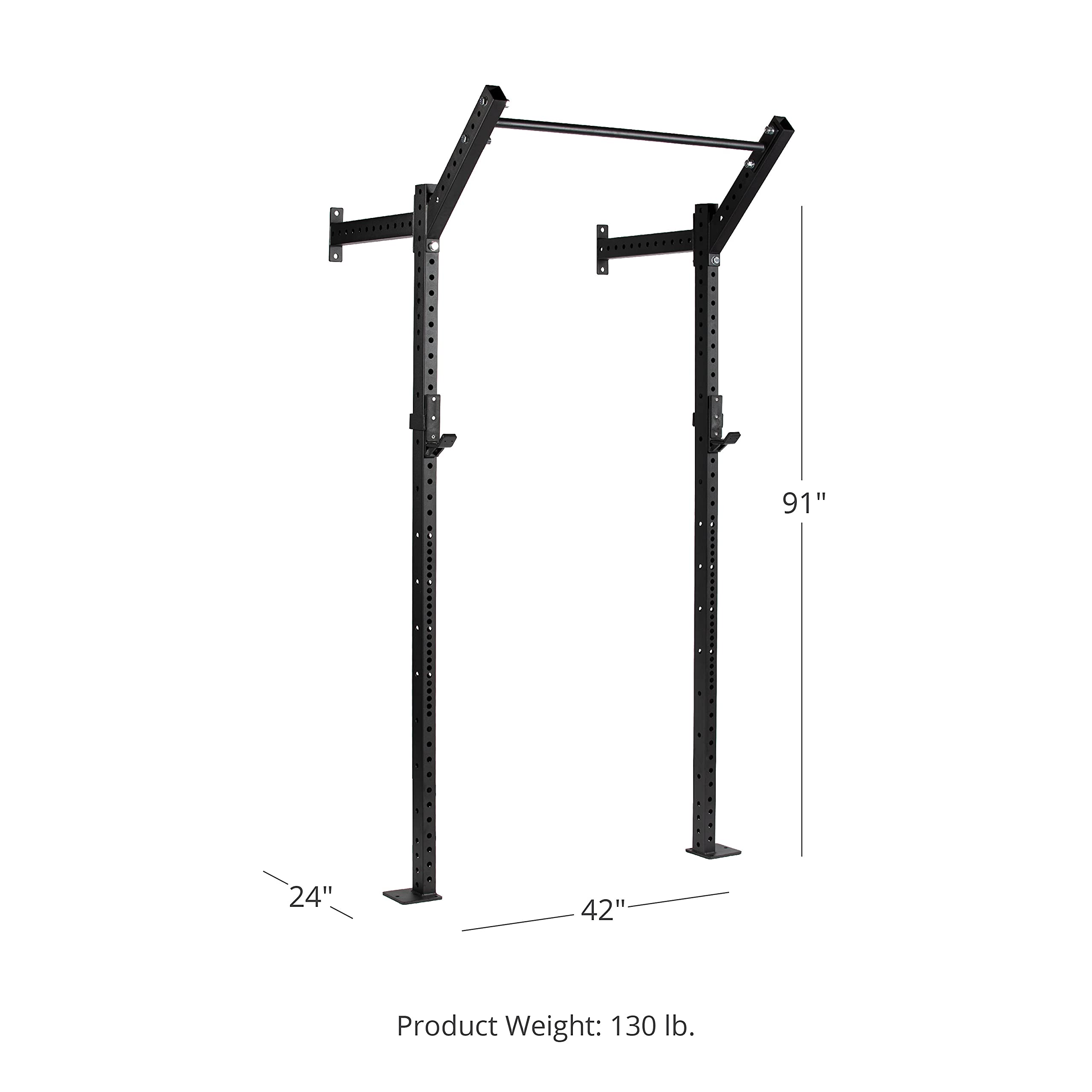 Titan Fitness T-3 Series Space Saving Rack 91 in. Tall 24 in. Deep Wall Mount