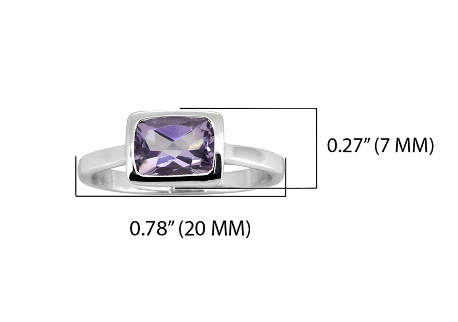 YoTreasure 1.74 Cts. Amethyst Solid 925 Sterling Silver Ring
