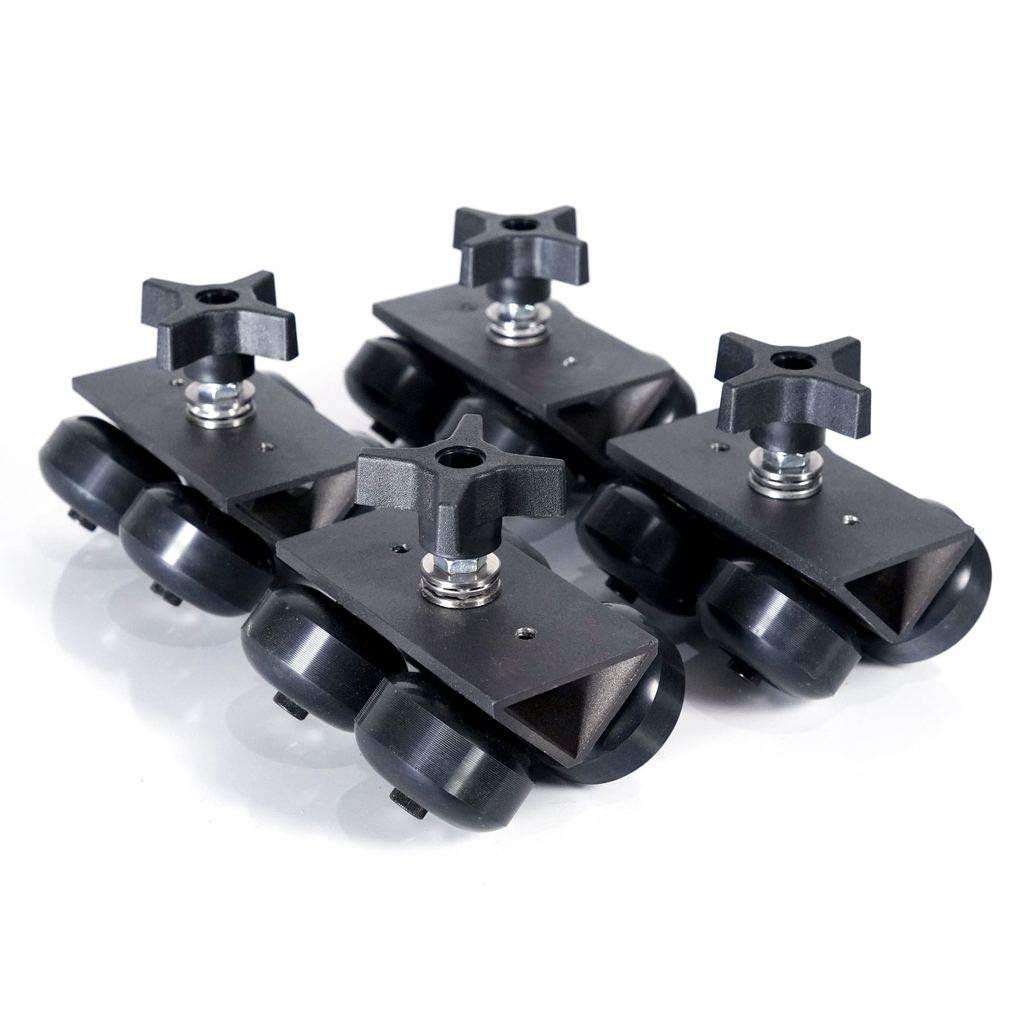 SolidTrax Universal Track Dolly DIY Wheels - Set of 4 - Works with Modus System