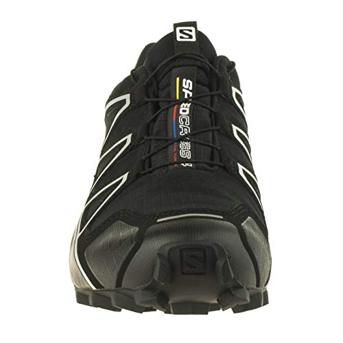 Salomon Men's SPEEDCROSS 4 GTX Trail Running Shoes, Black/Black/Silver Metallic X, 11.5 M US