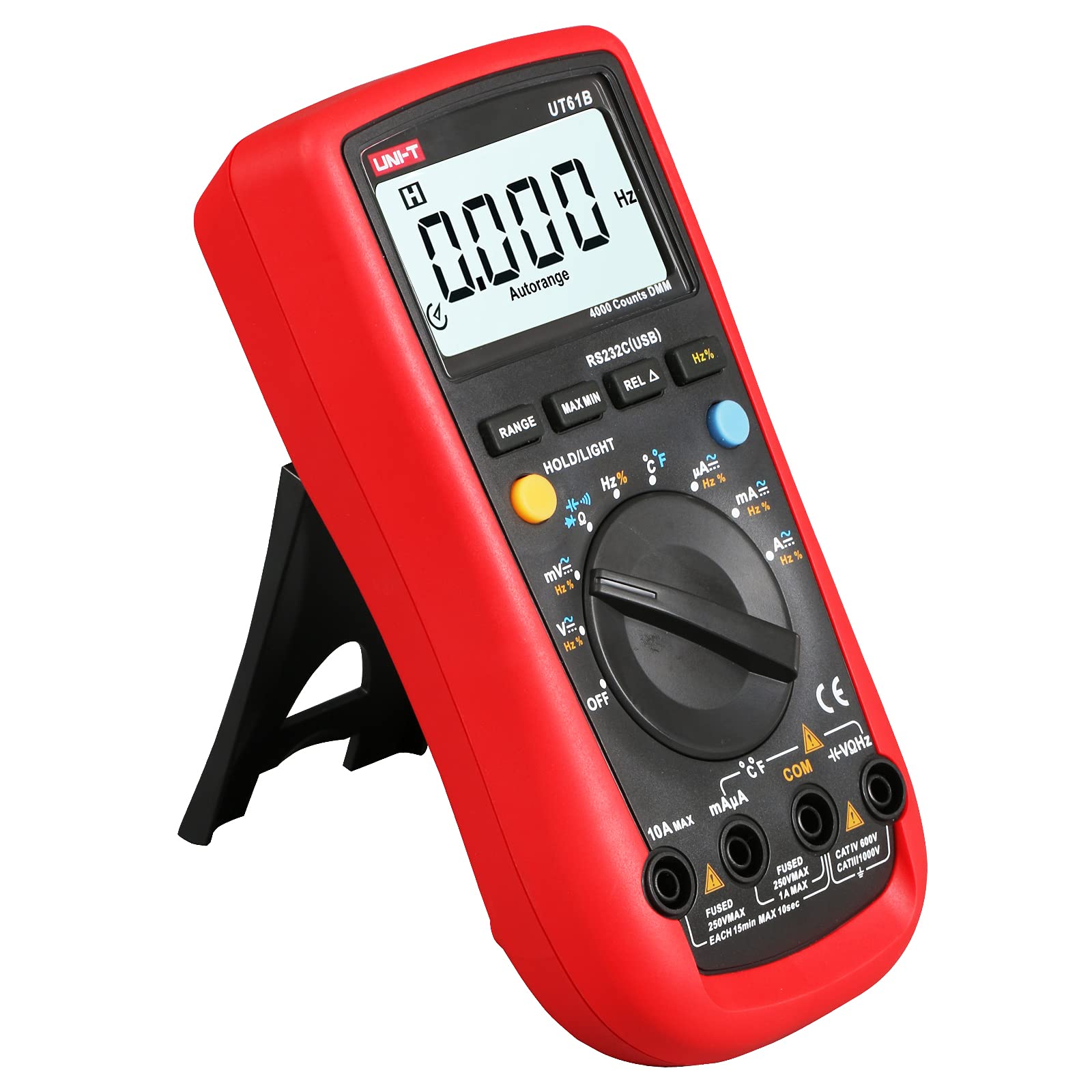UNI-T UT61B Modern Digital Multimeter Auto Range Backlight,True RMS,Temperature Tester