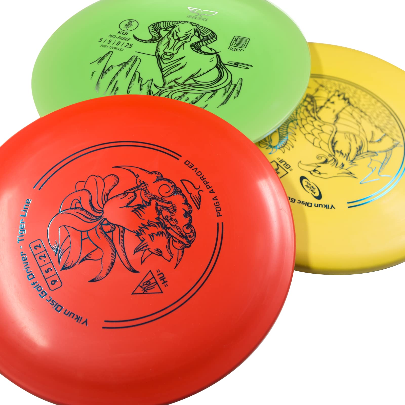 Yikun Disc Golf Starter Set PDGA Approved 4 Disc Golf Starter Kits for Men, Women, and Kids, Putter, Midrange, Driver, Mini Disc, Weight Ranges 165-175, Beginner Discs Golf Set