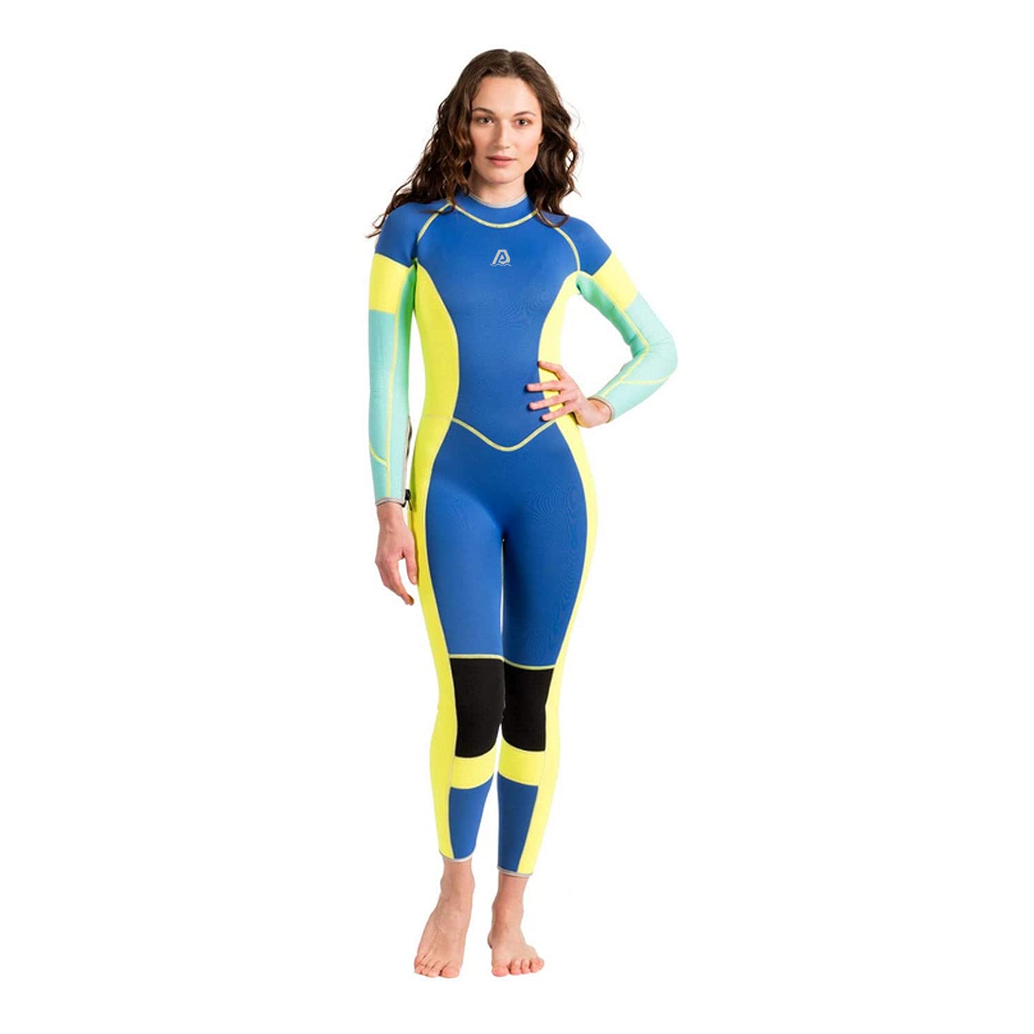 Wetsuit Women by Aqua Polo | for surfing scuba diving kayaking paddleboarding | 3mm neoprene | US Size (10S)