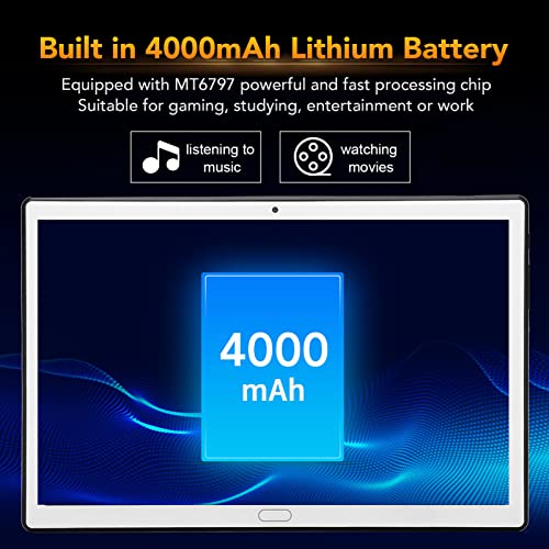Zopsc 10.1in Tablet for 8.1 HD IPS Dual SIM Calling Tablet 2GB 32GB/2MP 5MP/4000mAh/1280x800/MT6580 A7 Quad Corewith Flash Light. Black 100 240V (US Plug)