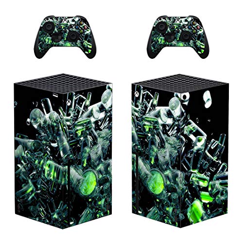 Vinyl Skin Sticker Cover Decal for Microsoft X-box-Series-X Console and Remote Controllers Paysage Color HD Printing (only fit X-box-Series-X )