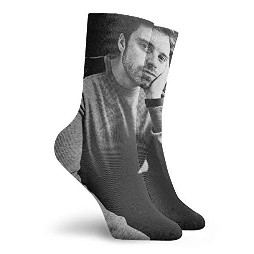 ZEMIOF Sebastian Stan Socks Moisture Wicking Thick Cushioned Outdoor Crew Socks,Mid Calf,All Season Gift