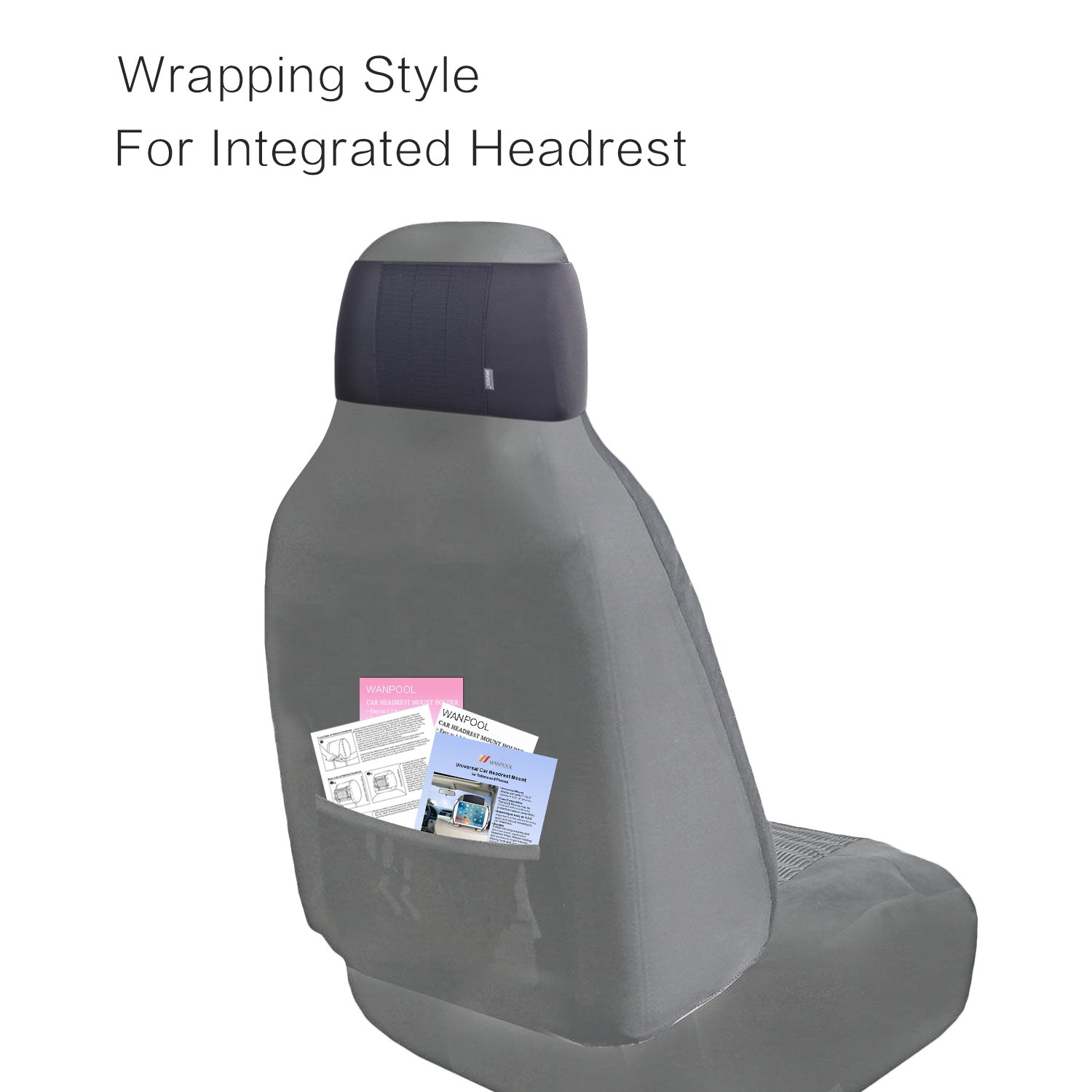 WANPOOL Car Headrest Holder Angle Adjustable Car Headrest Mount Holder for 7-10 Inch Fire Tablets