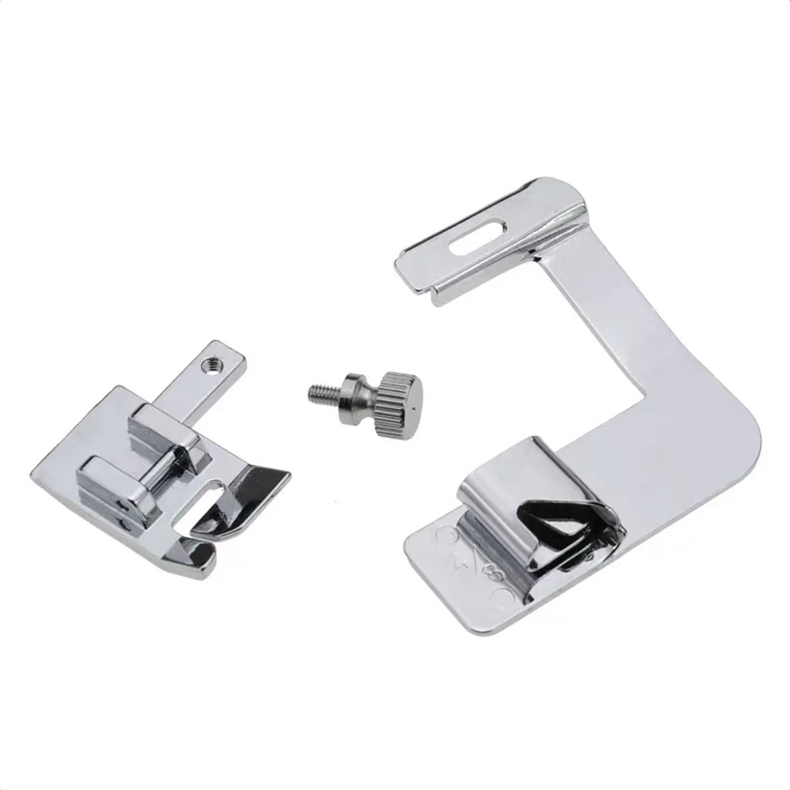 TISEKER 3 Sizes Wide Rolled Hem Pressure Foot Sewing Machine Presser Foot Hemmer Foot Set 1/2 Inch, 3/4 Inch, 1 Inch for Brother Singer and Other Low Shank Sewing Machine