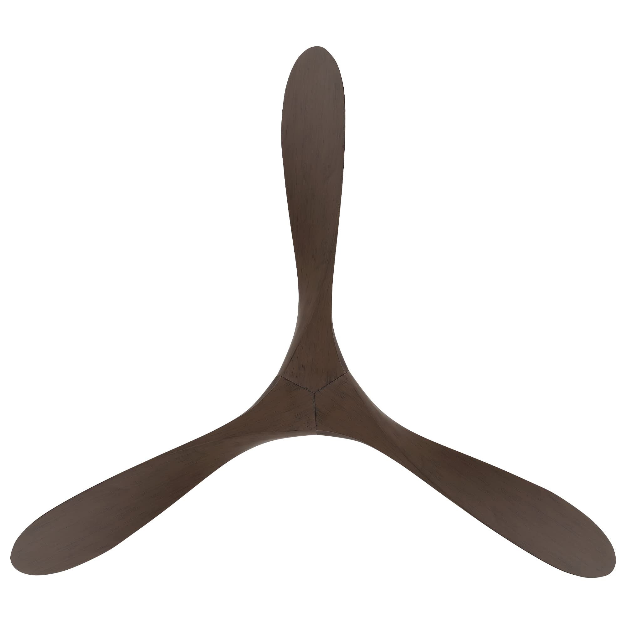 WAC Lighting Malibu Indoor and Outdoor 3-Blade Smart Ceiling Fan 70in Matte Black Dark Walnut with Remote Control works with Alexa and iOS or Android App