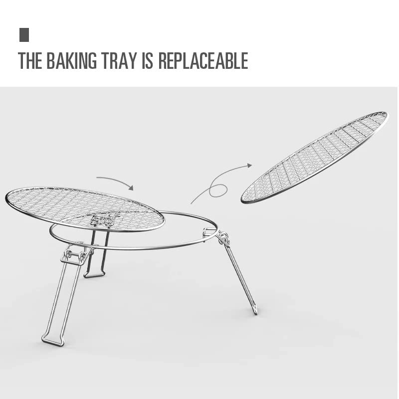WXBDD BBQ Barbecue Stainless Steel Plate Camping Gridiron Outdoor Cooking Tools Folding Portable BBQ Grill Barbecue Accessories