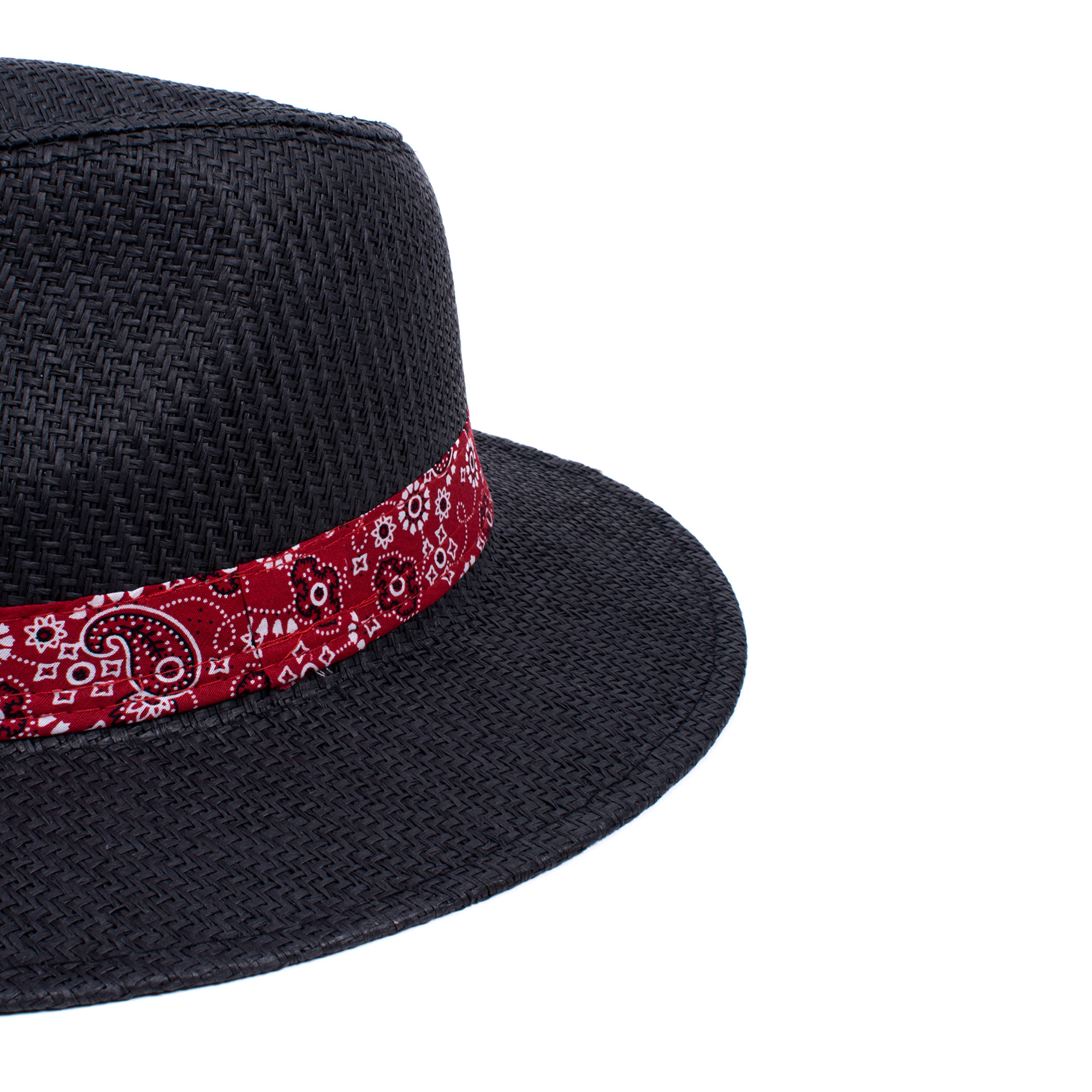 WESTEND Unisex Summer Wide Brim Fedora - Hats for Men & Women + Panama Hats & Straw Hats