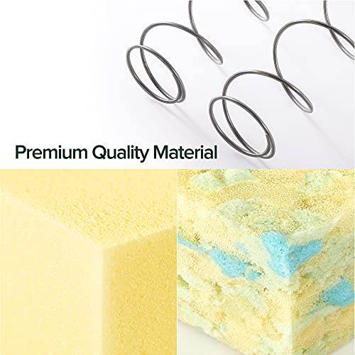 Zinus 8 Inch Foam and Spring RV Mattress / Short Queen Size for RVs, Campers & Trailers / Mattress-in-a-Box, White
