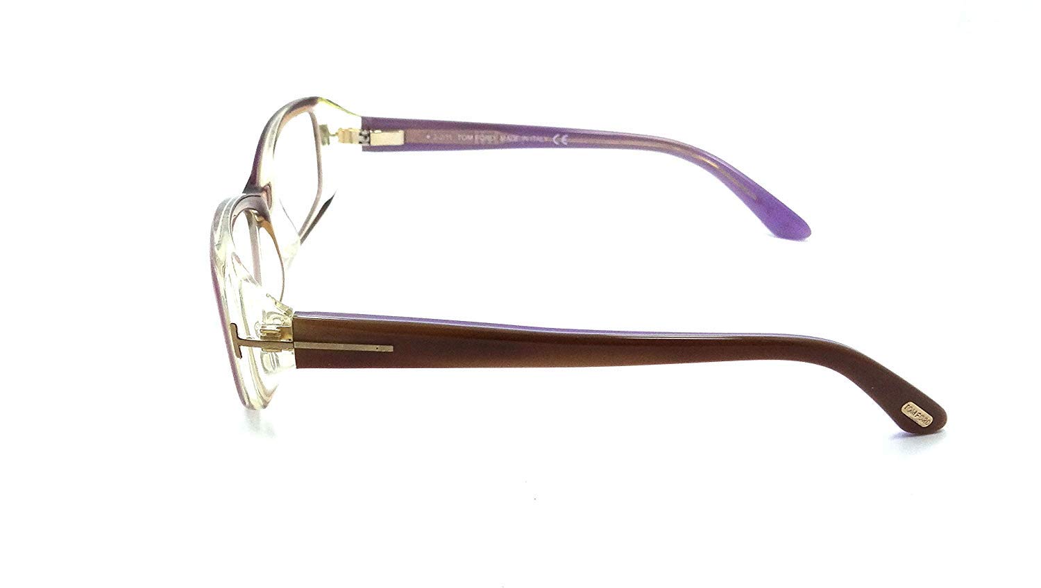 Tom Ford Eyeglasses Frames FT5213 050 54x16 Crystal Brown Lilac Italy