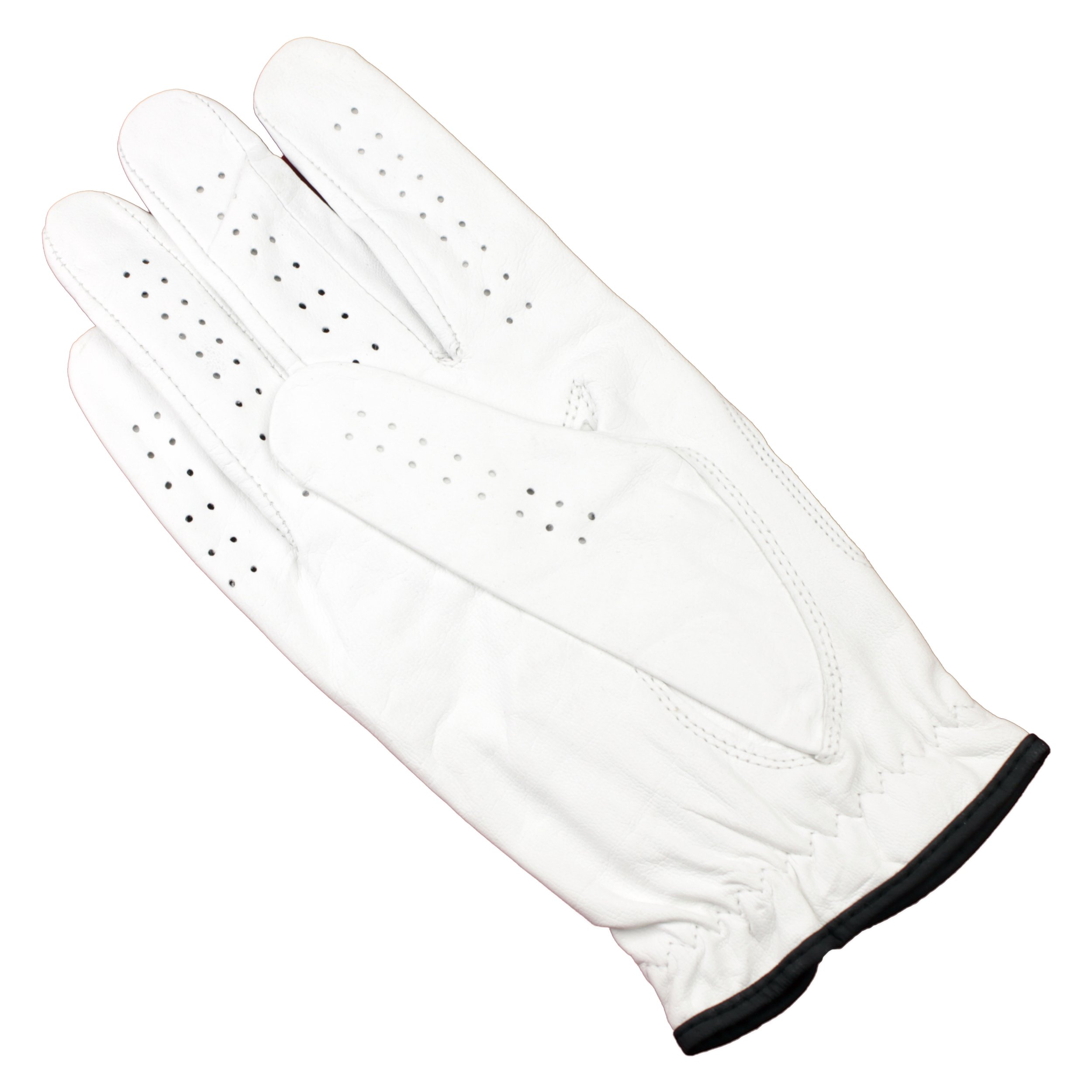 TrueGrip Golf Glove with Magnetic Ball Marker White Leather Mens Worn on Right Hand Large