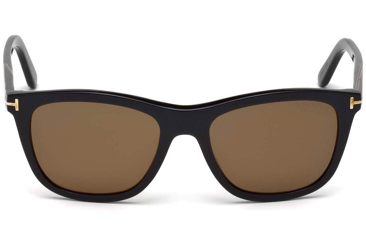 Tom Ford FT0500-F Sunglasses - Shiny Black Frame, Brown Polarized Lenses, 54 mm Lens FT0500-F5401H
