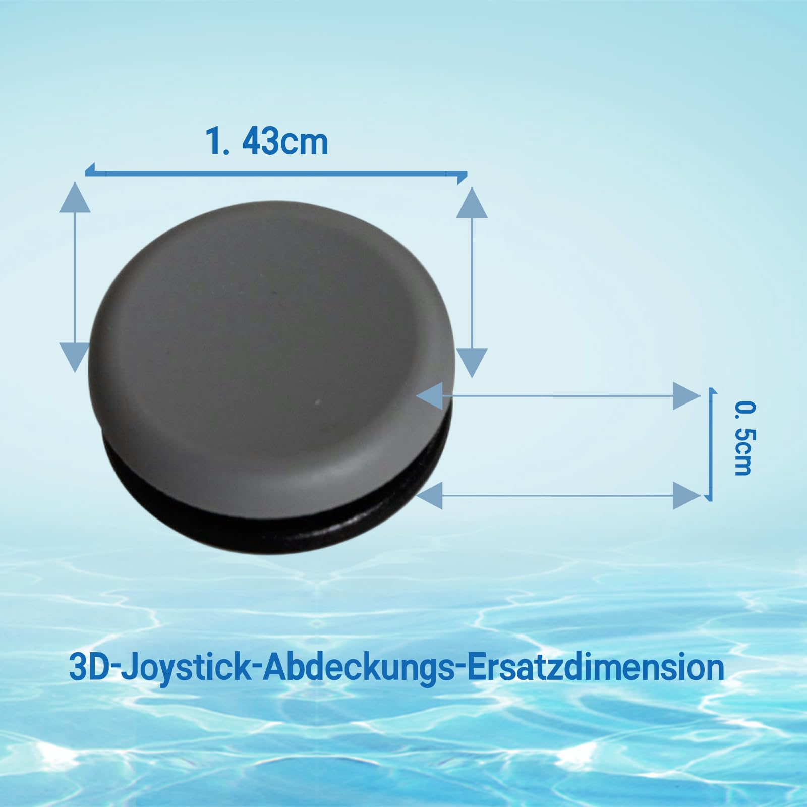 Timorn Analog Stick Cap Replacement 3D Joystick Cover for New 3DS / 3DS / 3DSLL / 3DSXL Controller (Gray)